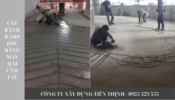 Dịch vụ cắt rãnh ramp dốc giá rẻ Tiến Thịnh uy tín 24/24