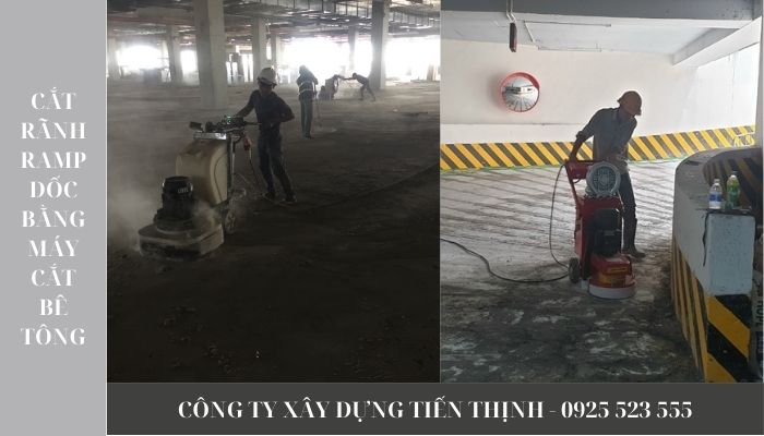 Dịch vụ cắt rãnh ramp dốc giá rẻ Tiến Thịnh uy tín 24/24